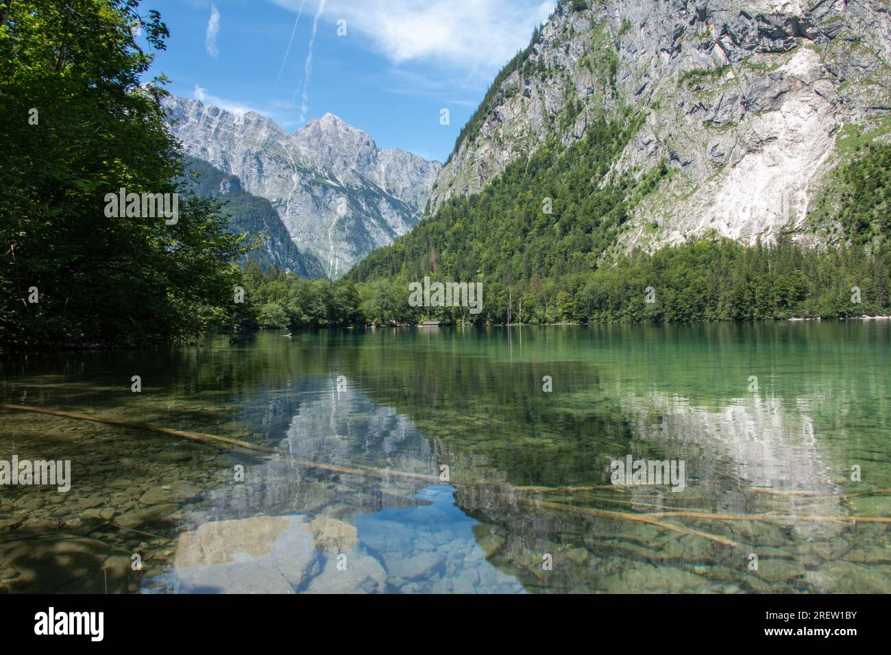Pristine, turquoise and clear waters of Lake Obersee in Germany's ...