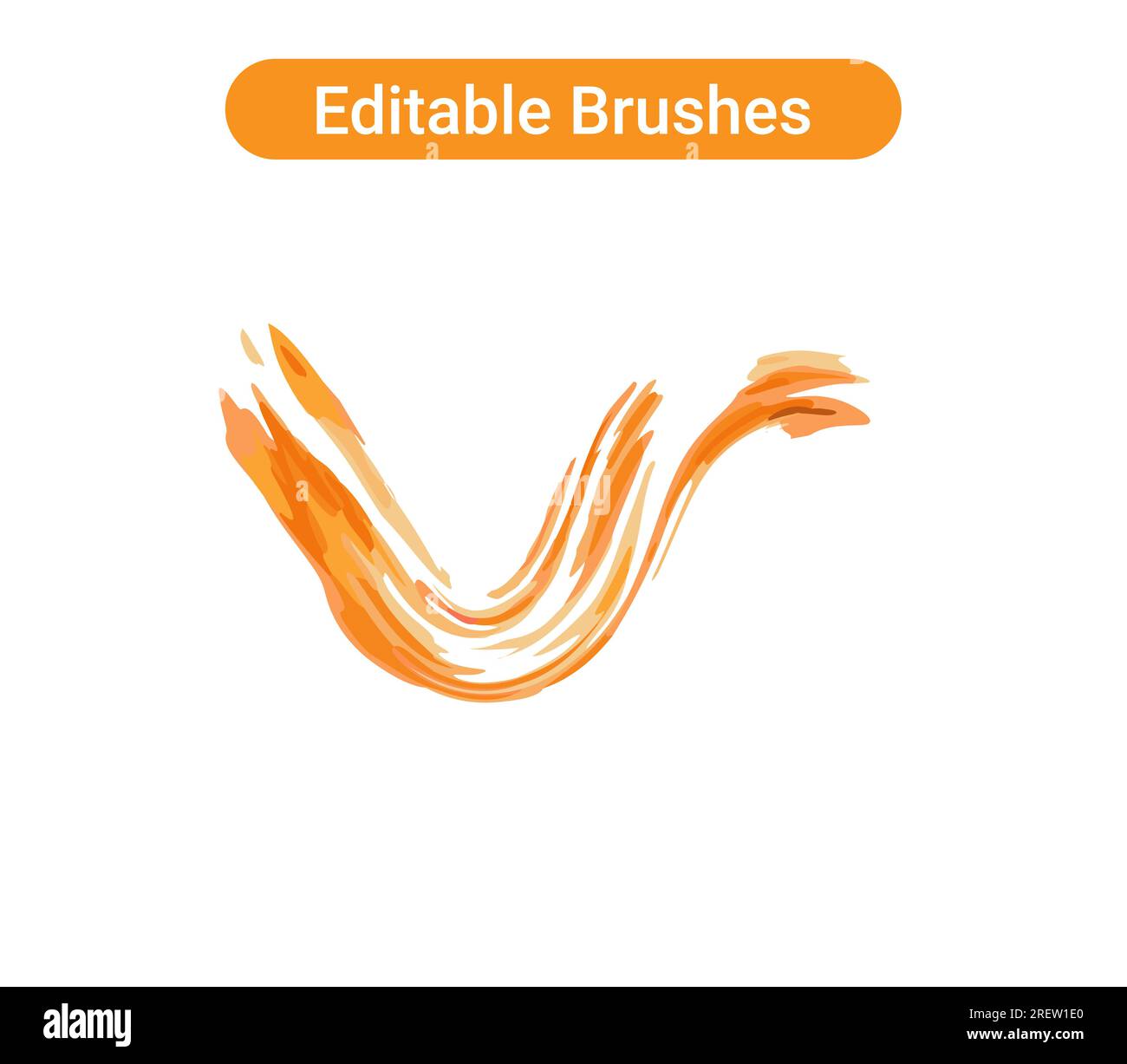 Brush strokes isolated. Editable brush arts Stock Vector Image & Art ...