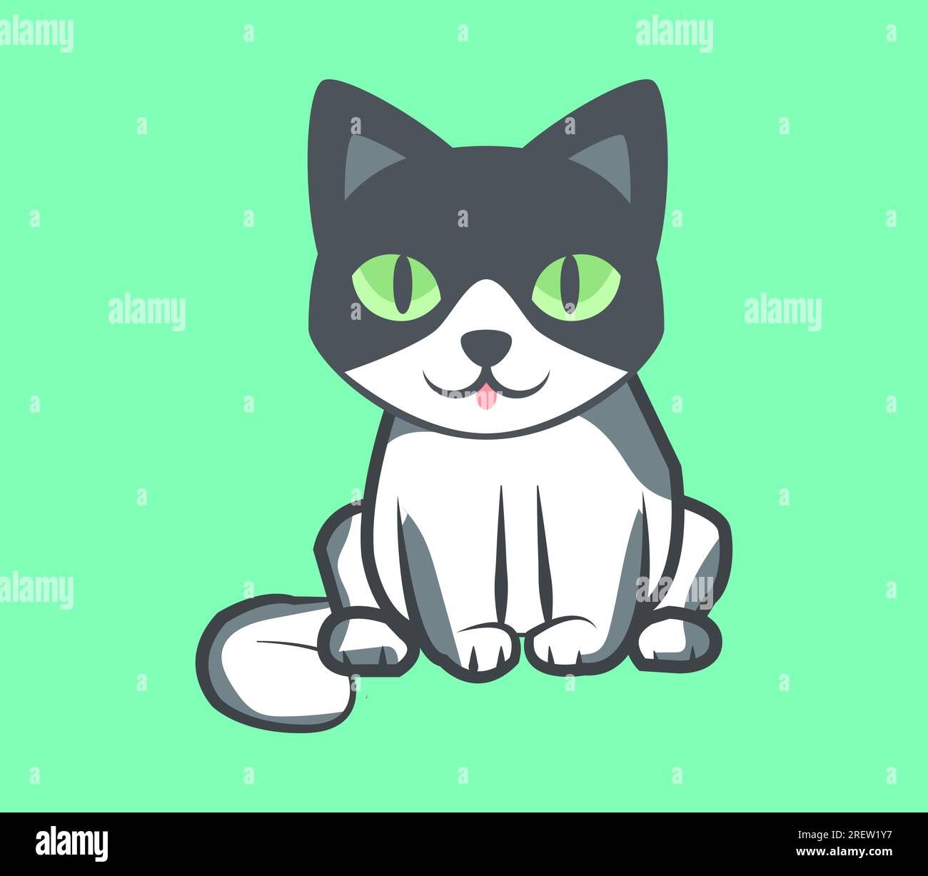 Stylish cat logo Stock Vector Images - Alamy