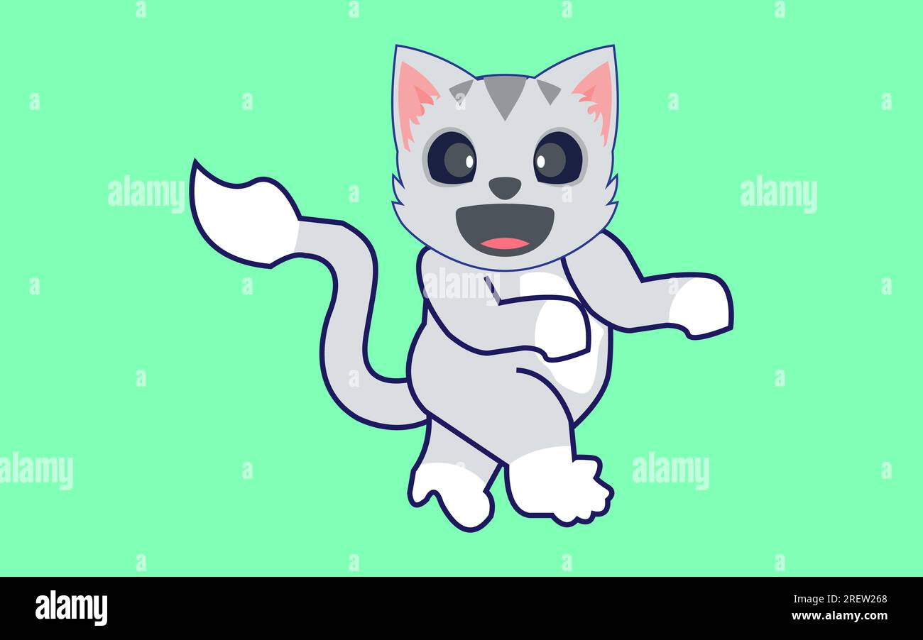 Stylish cat logo Stock Vector Images - Alamy