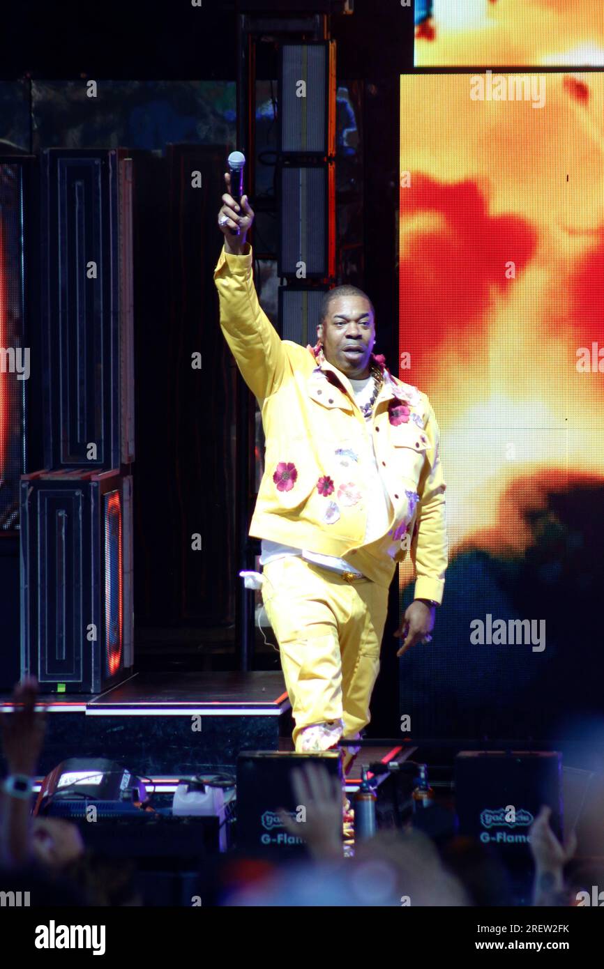 July 29, 2023, Cincinnati, Ohio, USA: BUSTA RHYMES performs during ...
