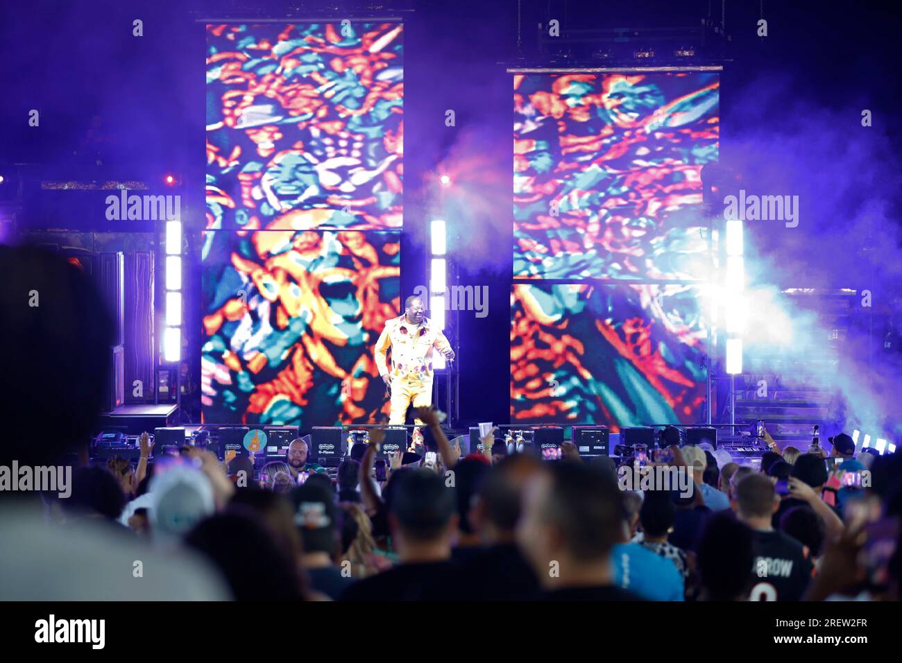July 29, 2023, Cincinnati, Ohio, USA: BUSTA RHYMES performs during ...