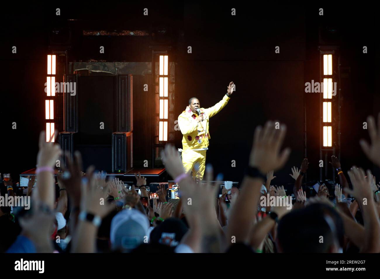 July 29, 2023, Cincinnati, Ohio, USA: BUSTA RHYMES performs during ...