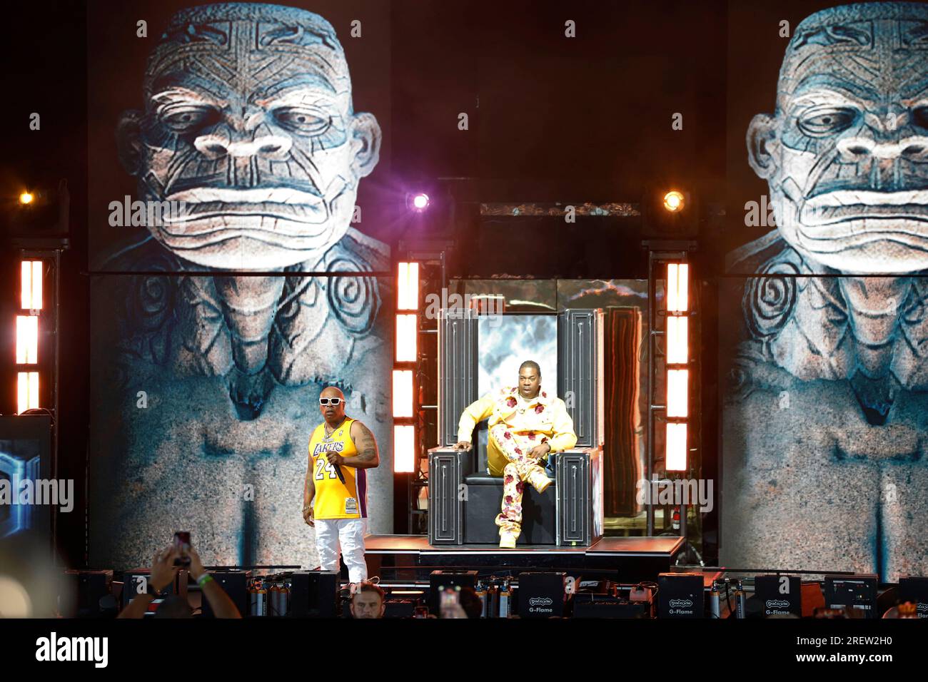 July 29, 2023, Cincinnati, Ohio, USA: BUSTA RHYMES performs during ...