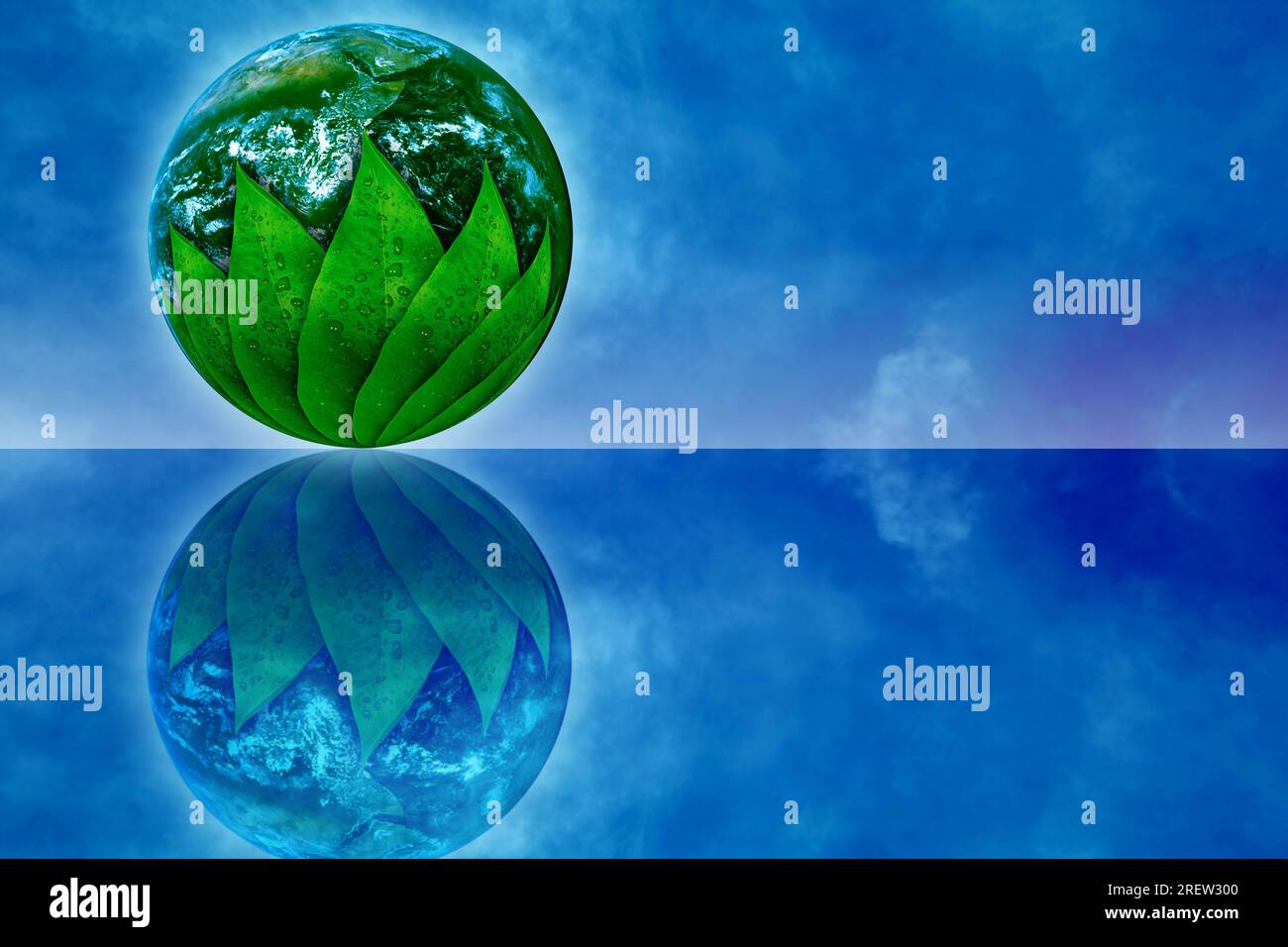 A vision for a beautiful green earth in a sustainable world Stock Photo ...