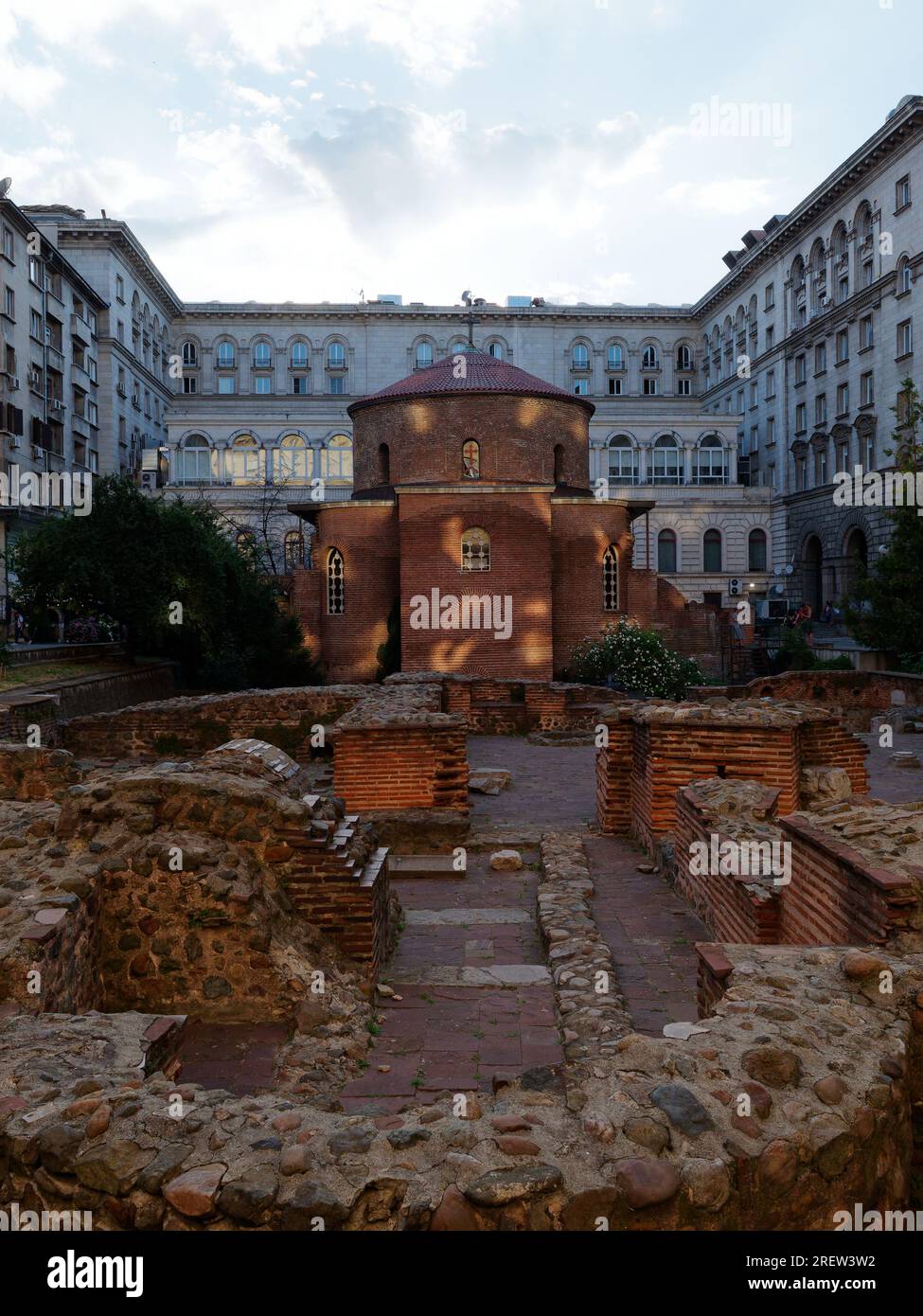The Church of Saint George aka Saint George Rotunda with Serdica ruins ...