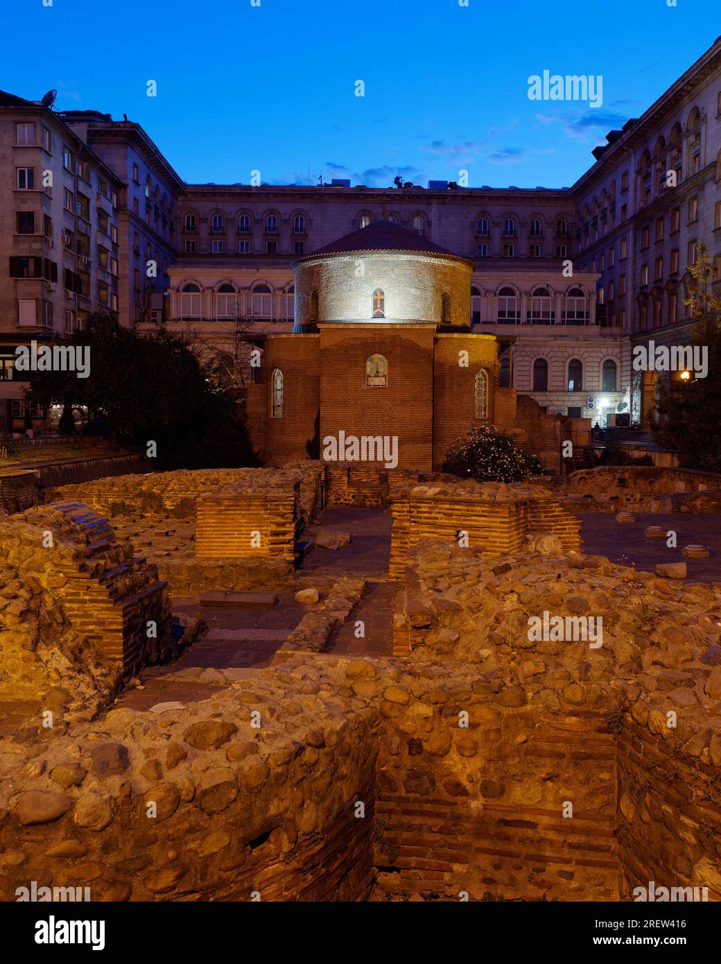 The Church of Saint George aka Saint George Rotunda with Serdica ruins ...