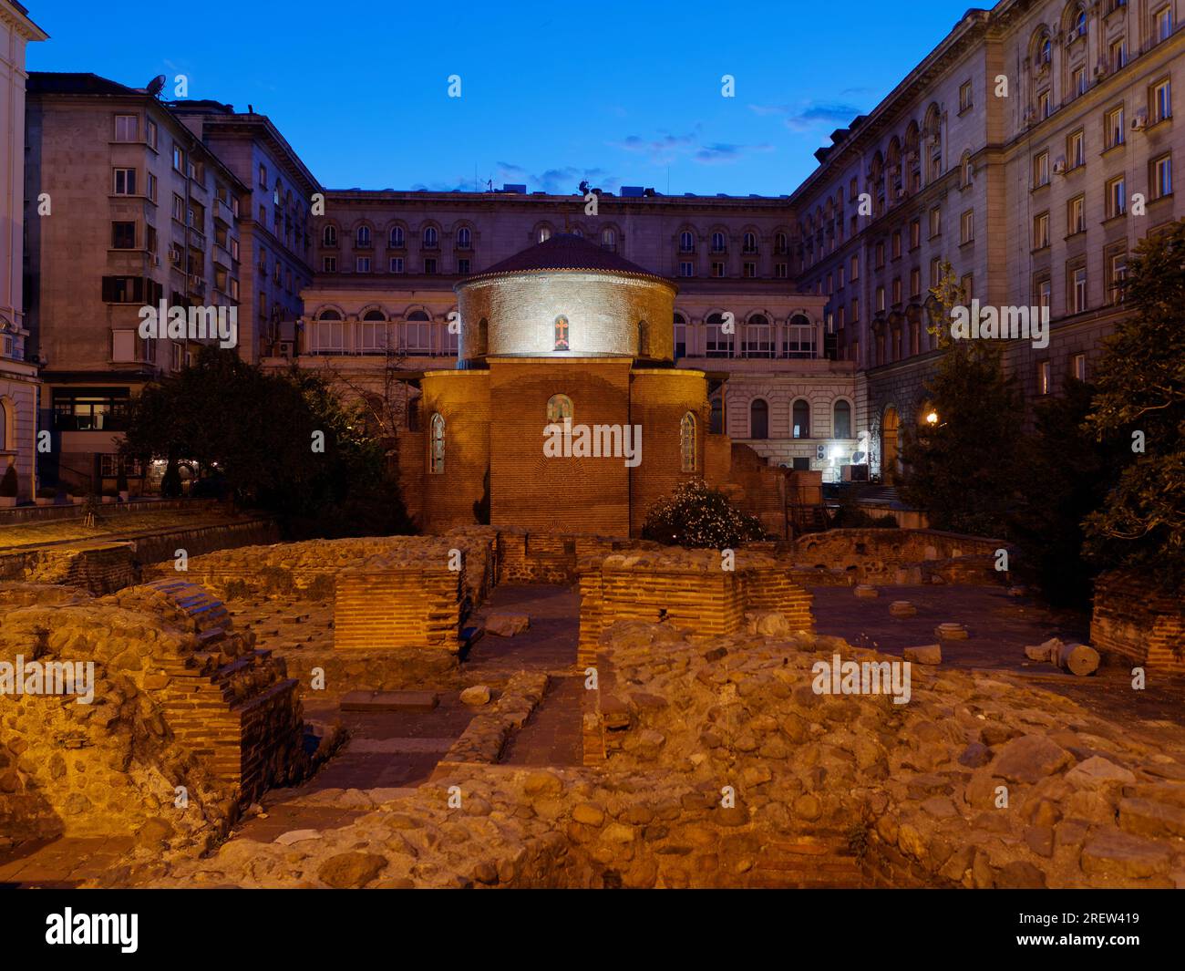 The Church of Saint George aka Saint George Rotunda with Serdica ruins ...