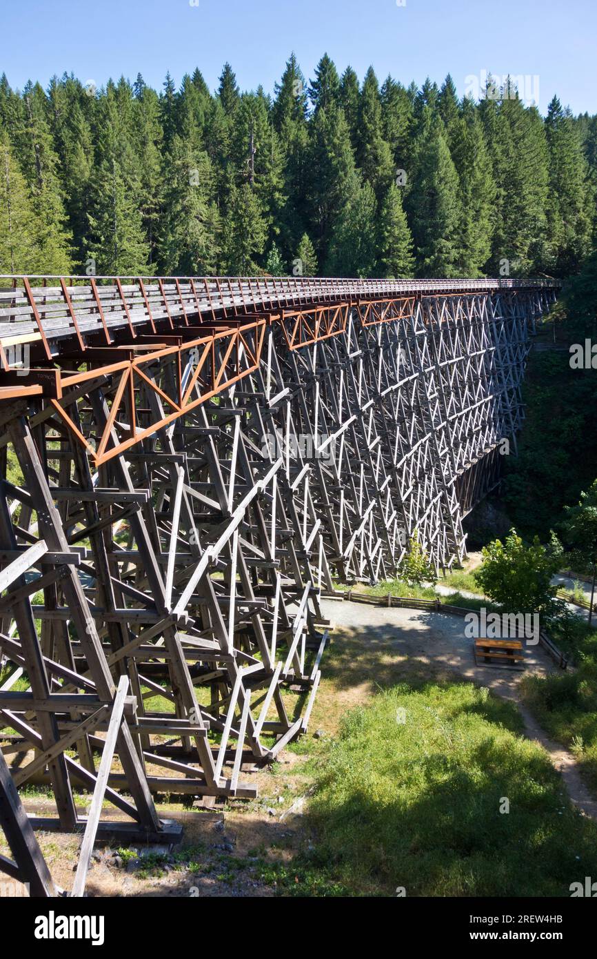 The Kinsol Trestle, with a walking and cycling trail in the Cowichan ...
