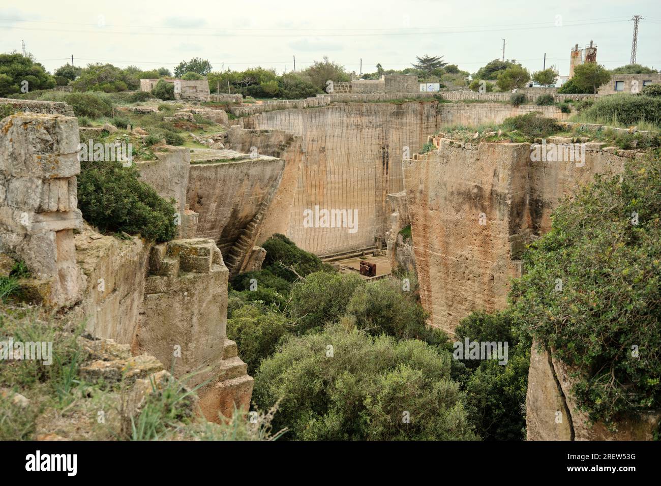 View into part of Lithica with maze made out of cut stone historic ...