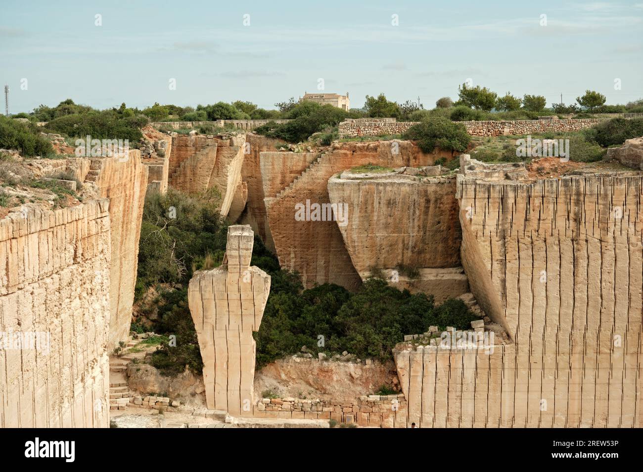 View into part of Lithica with maze made out of cut stone historic ...