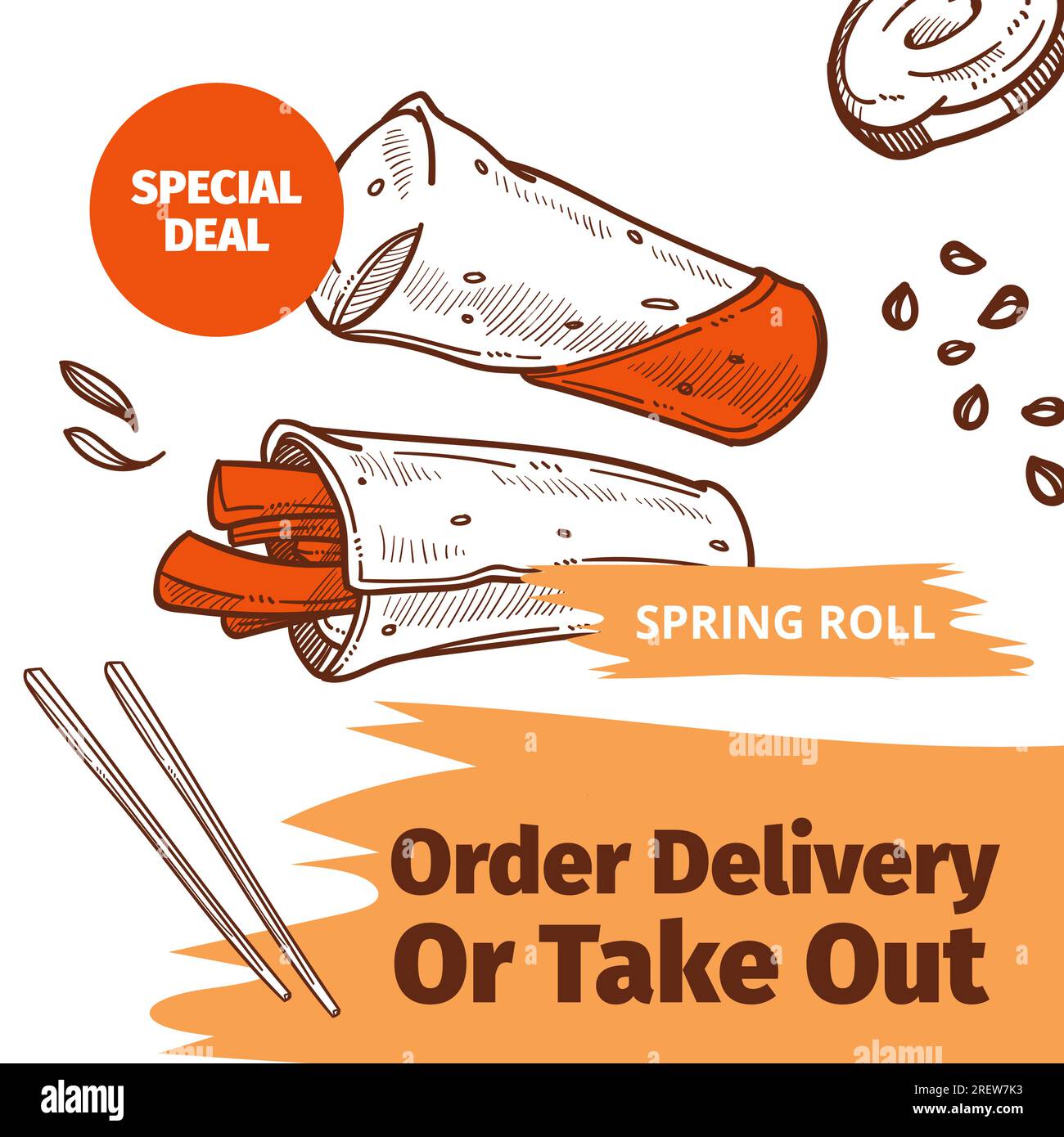 Cooking spring roll icon Stock Vector Images - Alamy