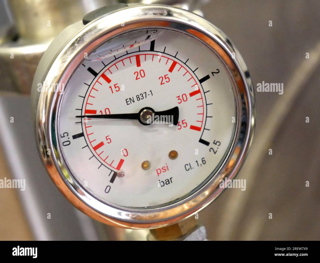 Pointer indicator of pressure on the industrial whiskey distiller ...