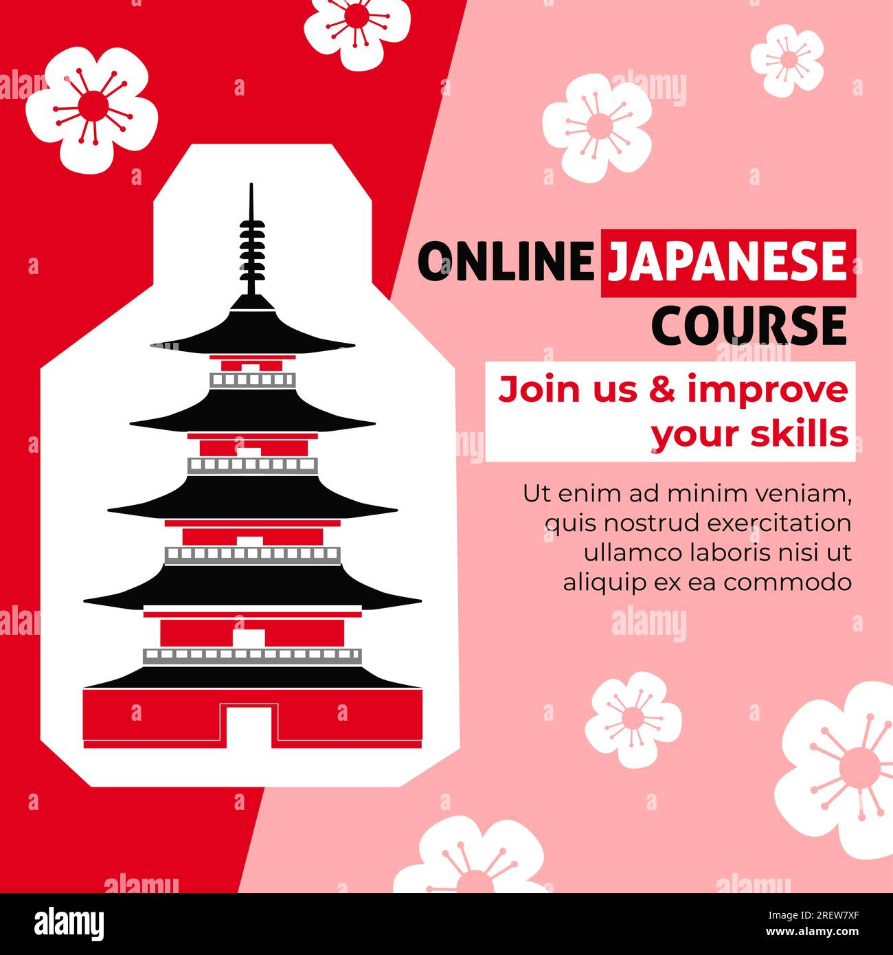 Online Japanese course join and improve skills Stock Vector Image & Art ...