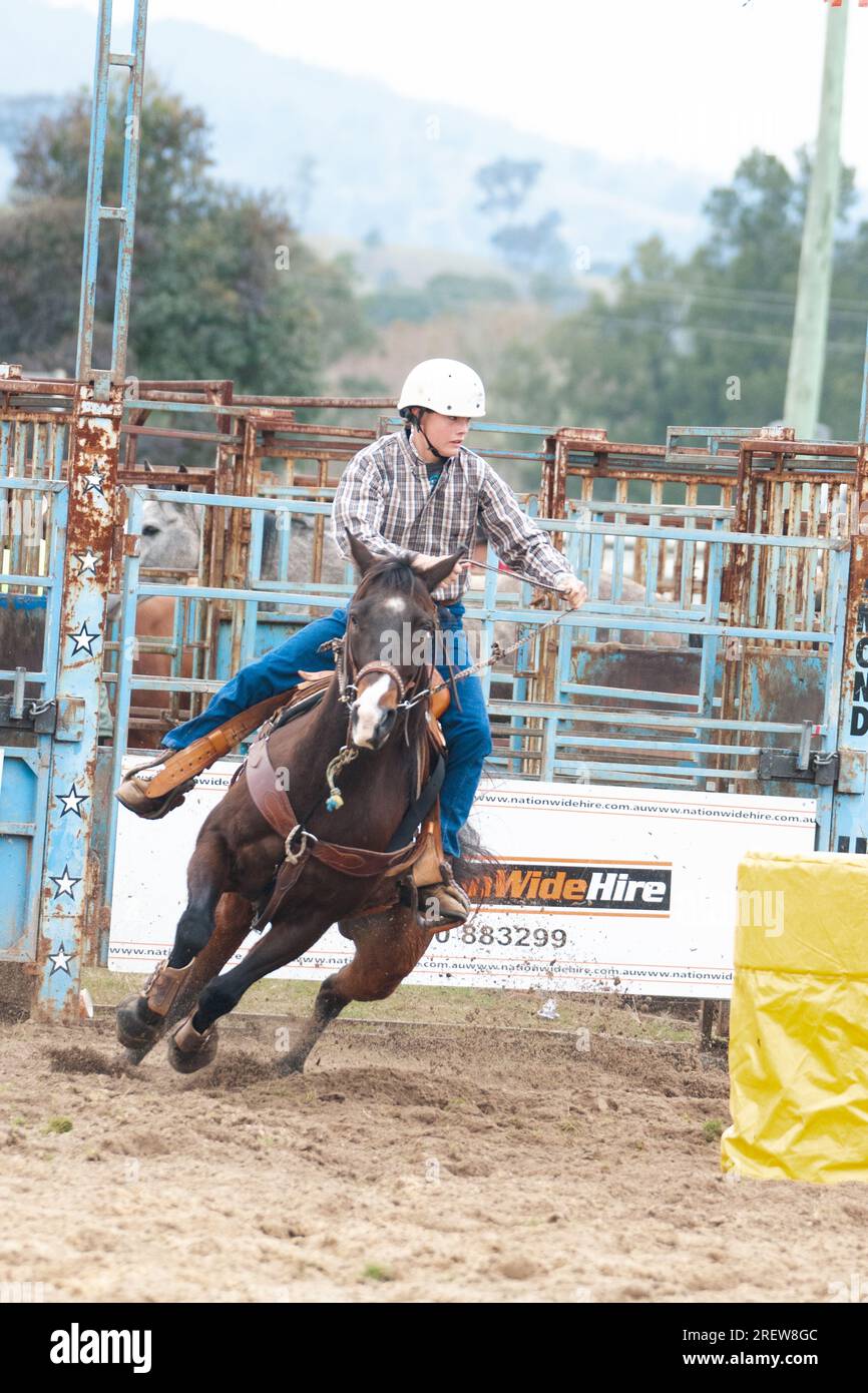Photos of men, women and kids competing in the gresford rodeo riding ...