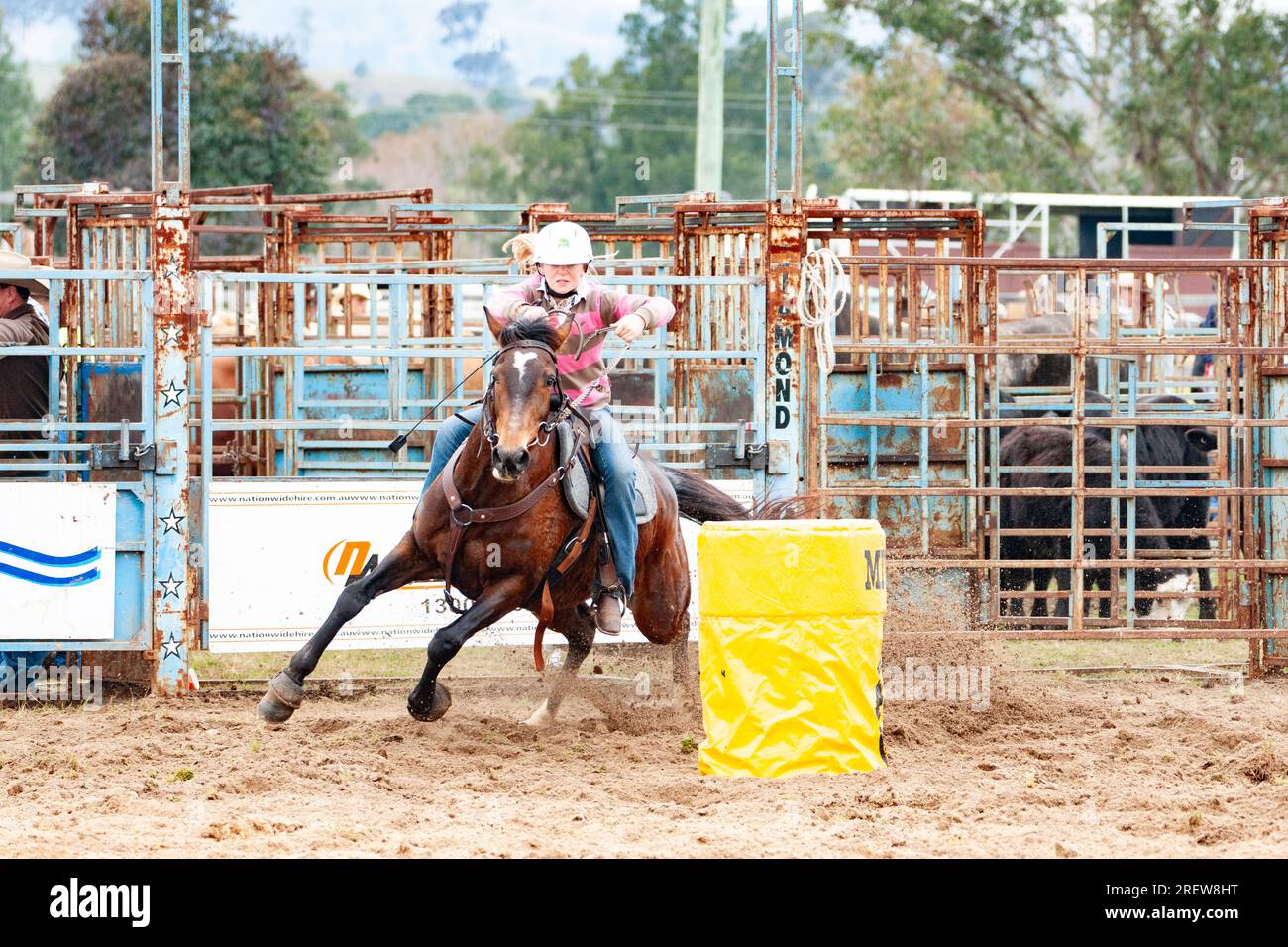 Photos of men, women and kids competing in the gresford rodeo riding ...