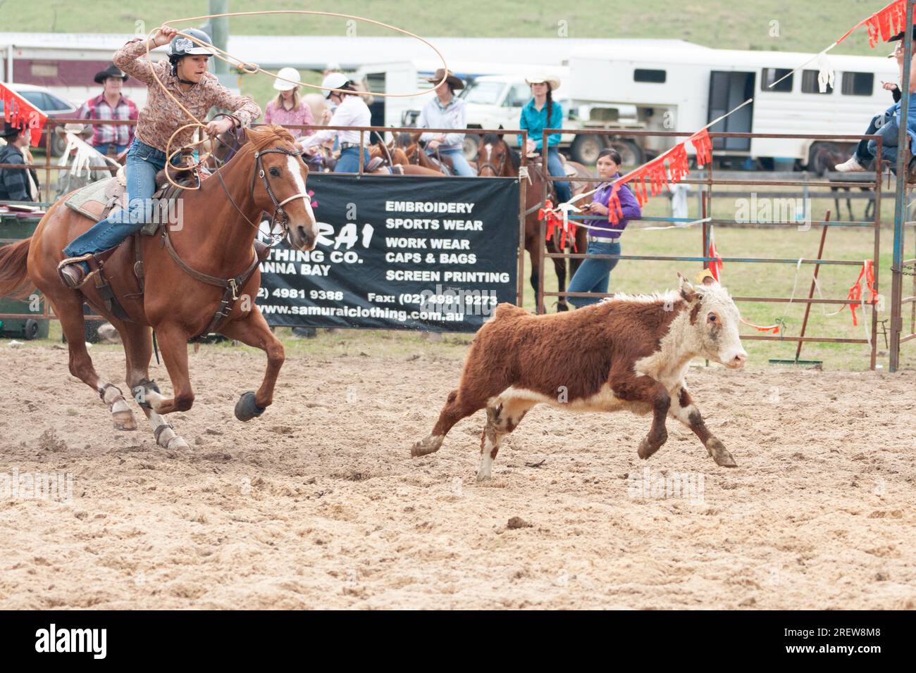 Photos of men, women and kids competing in the gresford rodeo riding ...