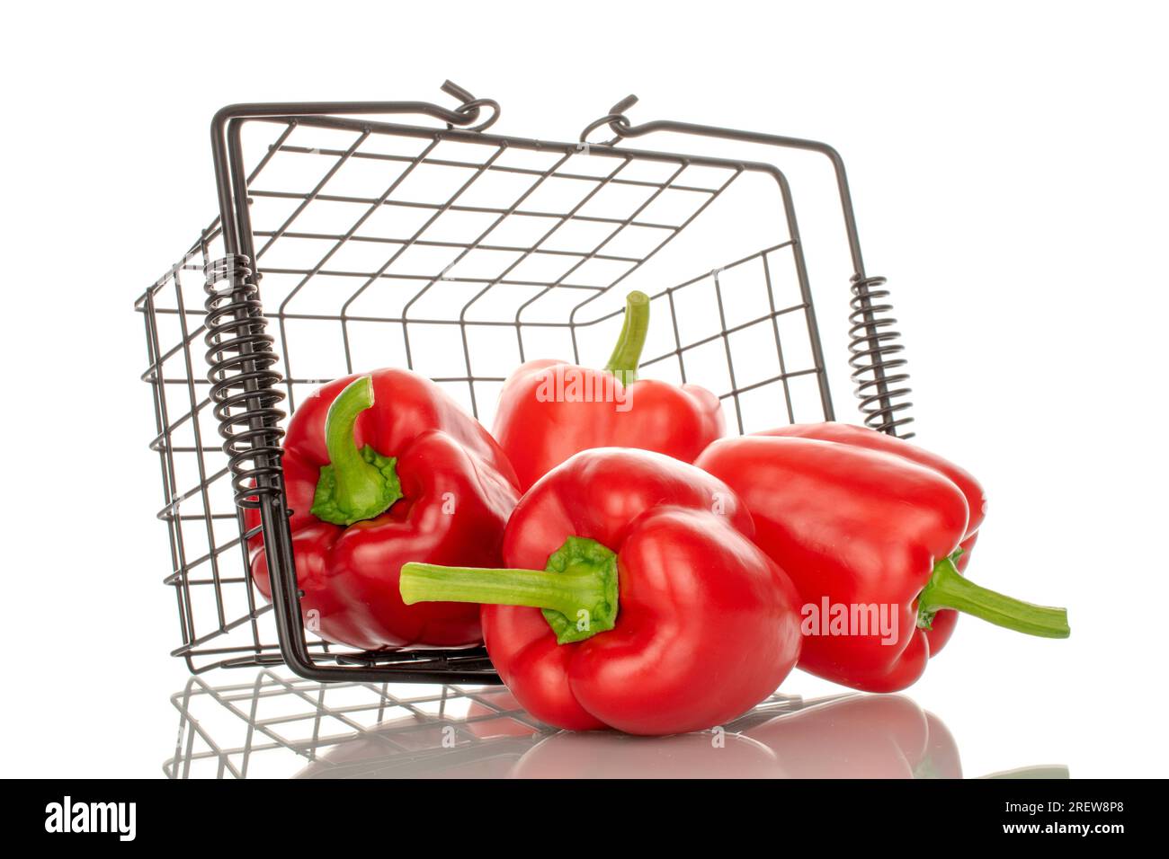 Bell peppers in basket hi-res stock photography and images - Alamy