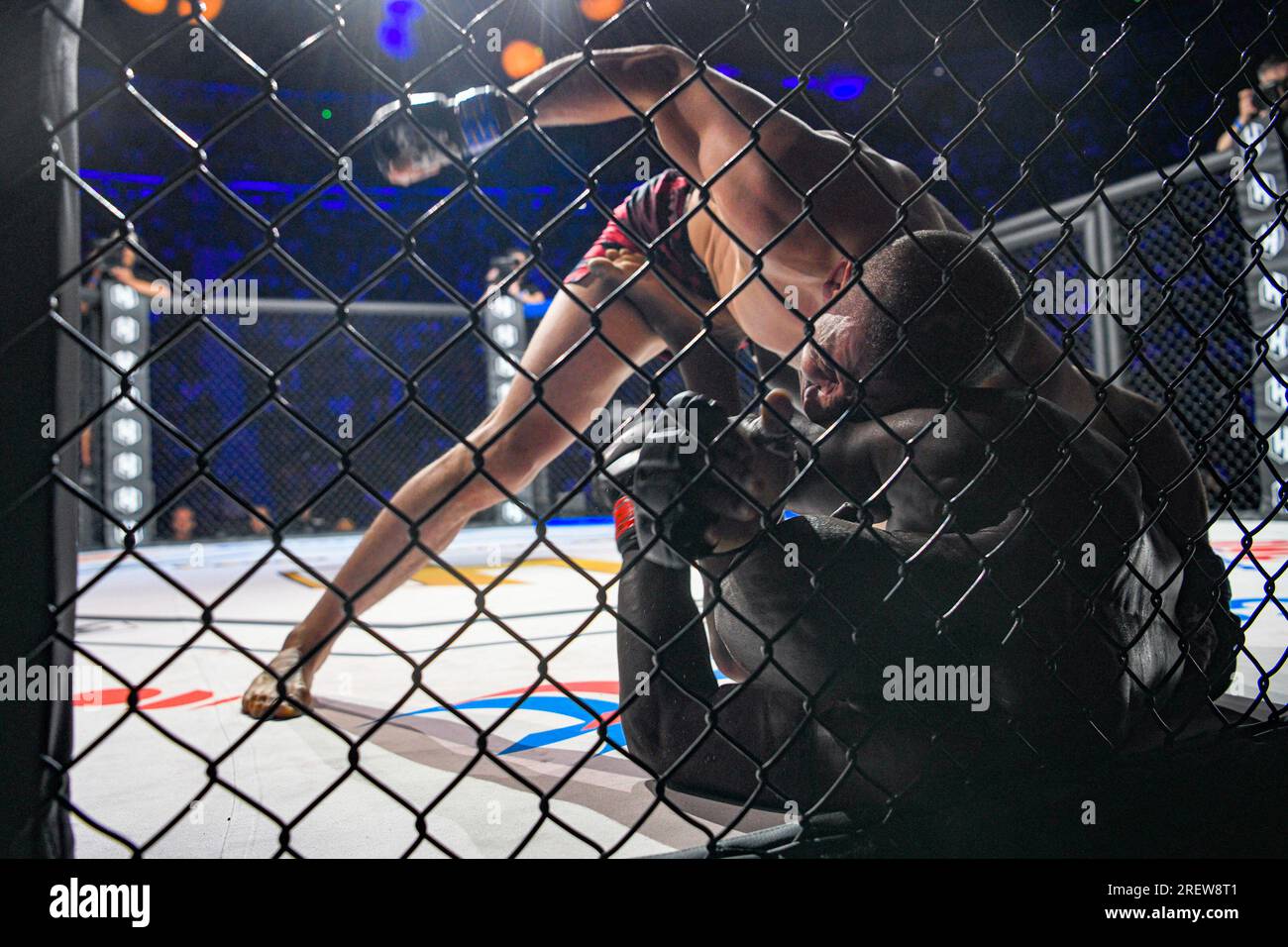 Orange, France. 28th July, 2023. Sofiane Oudina (L) and Walter Gahadza ...