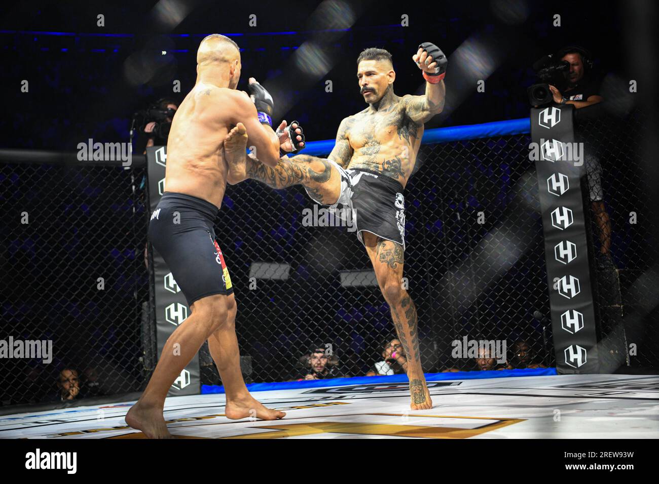 Orange, France. 28th July, 2023. Alix JeanGuillaume (R) and Cedric ...