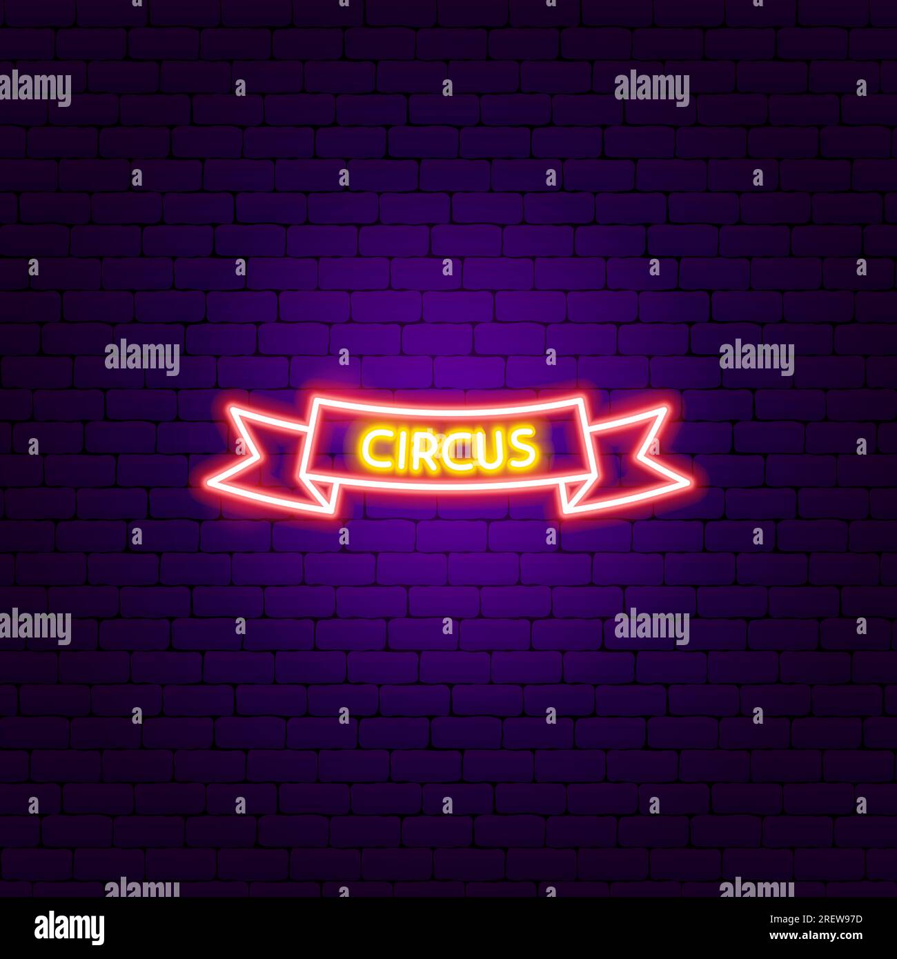 Circus Ribbon Neon Sign Stock Vector Image & Art - Alamy