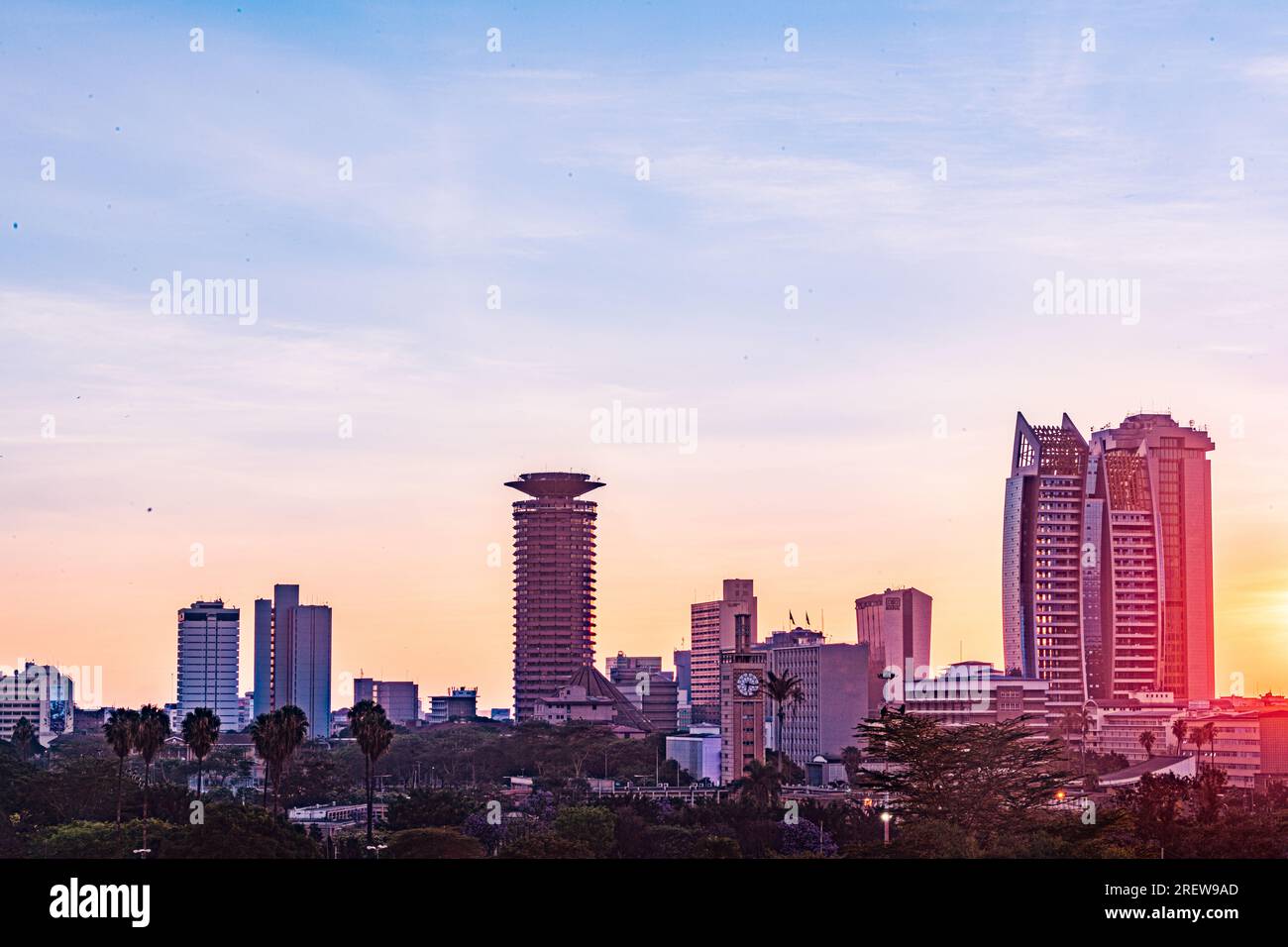 Nairobi Cityscape Capital City Of Kenya Modern Skyscrapers Skyline ...