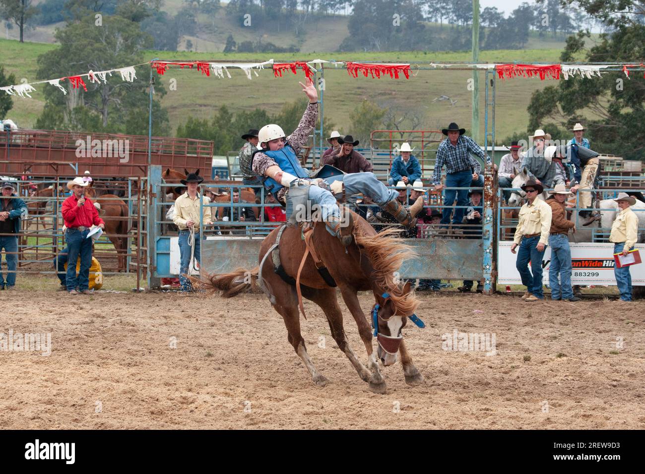 Photos of men, women and kids competing in the gresford rodeo riding ...