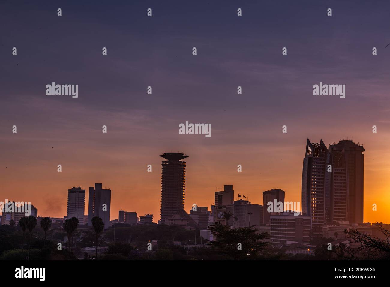 Nairobi Cityscape Capital City Of Kenya Modern Skyscrapers Skyline ...