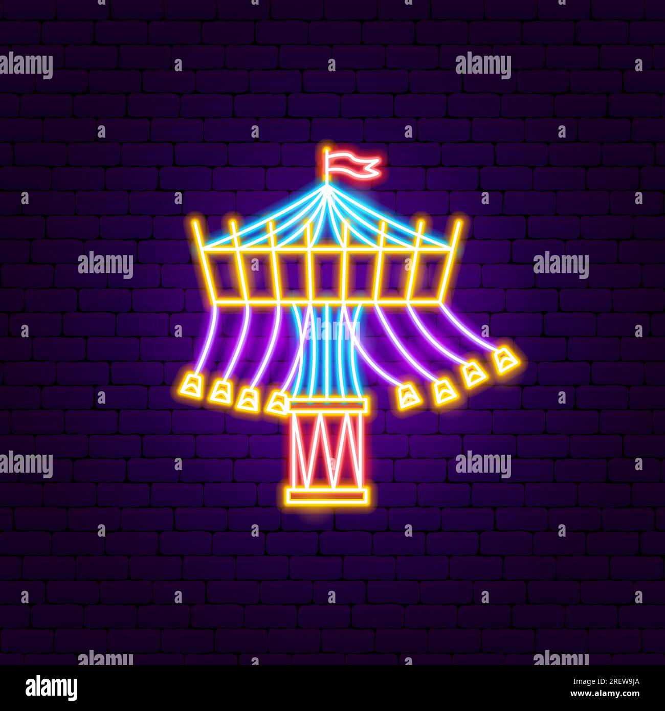 Carrousel Neon Sign Stock Vector Image & Art - Alamy