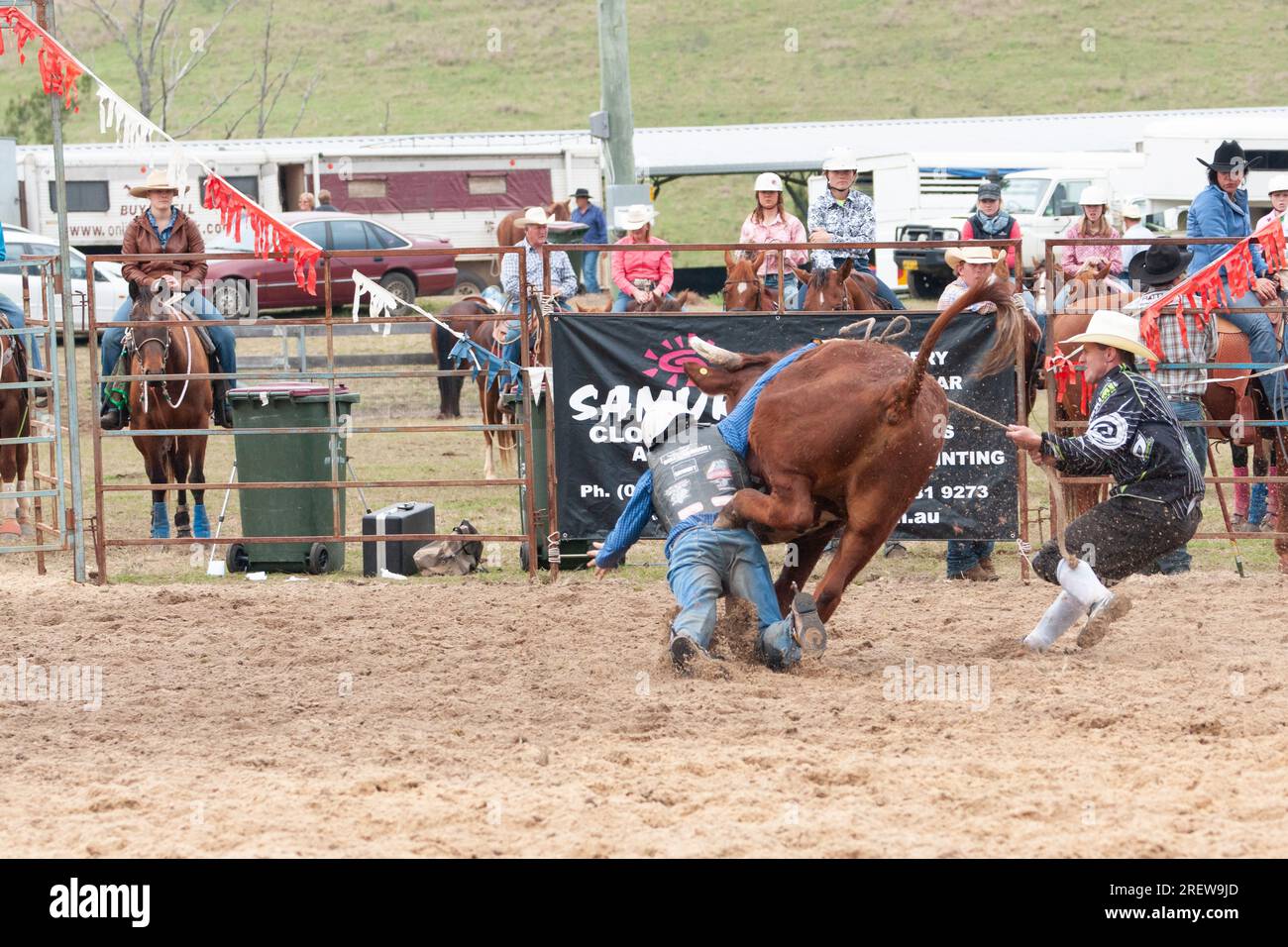 Photos of men, women and kids competing in the gresford rodeo riding ...