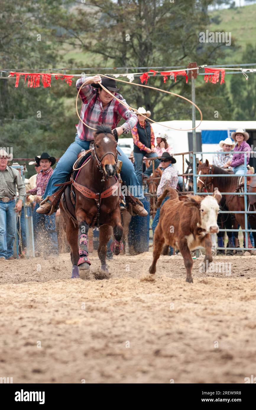Photos of men, women and kids competing in the gresford rodeo riding ...