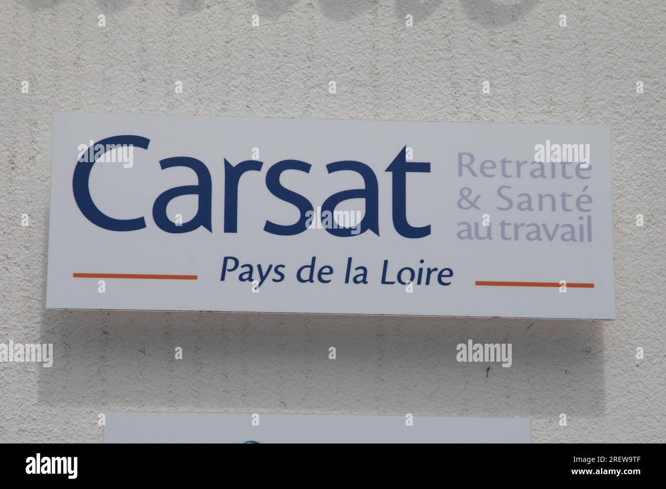 Pornic , France - 07 28 2023 : carsat pays de la loire sante au travail ...