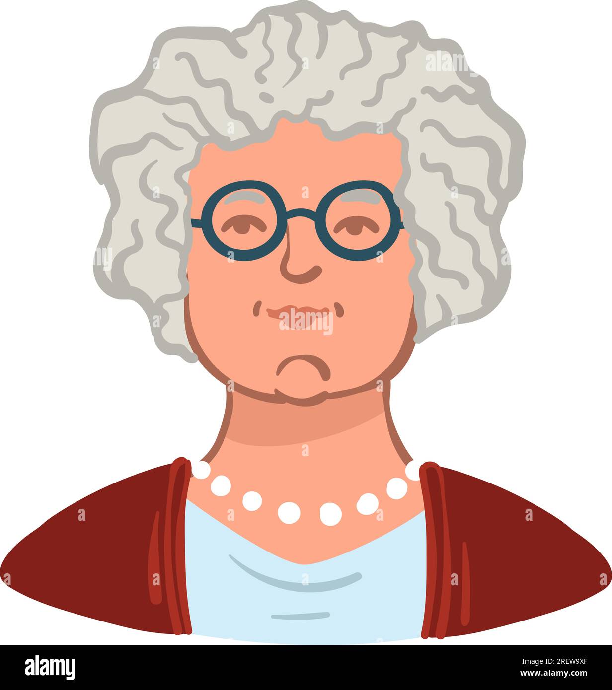 Mature woman wearing spectacles Stock Vector Images - Alamy