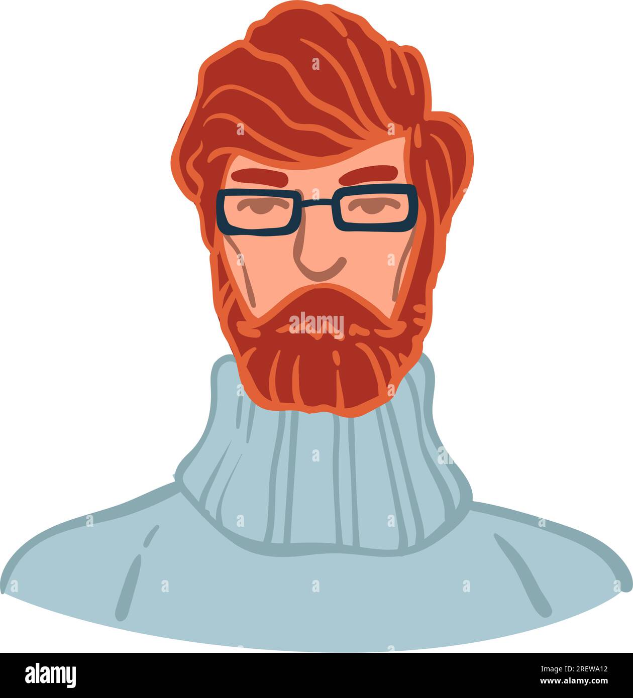 Bearded ginger Stock Vector Images - Alamy