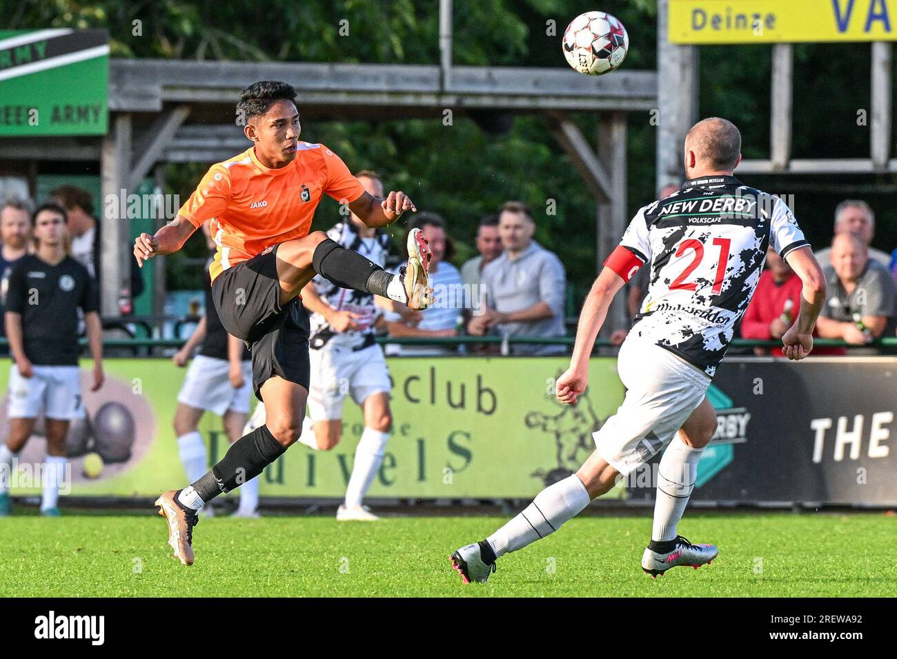 Deinze, Belgium. 29th July, 2023. Marselino Ferdinan (27) of KMSK ...