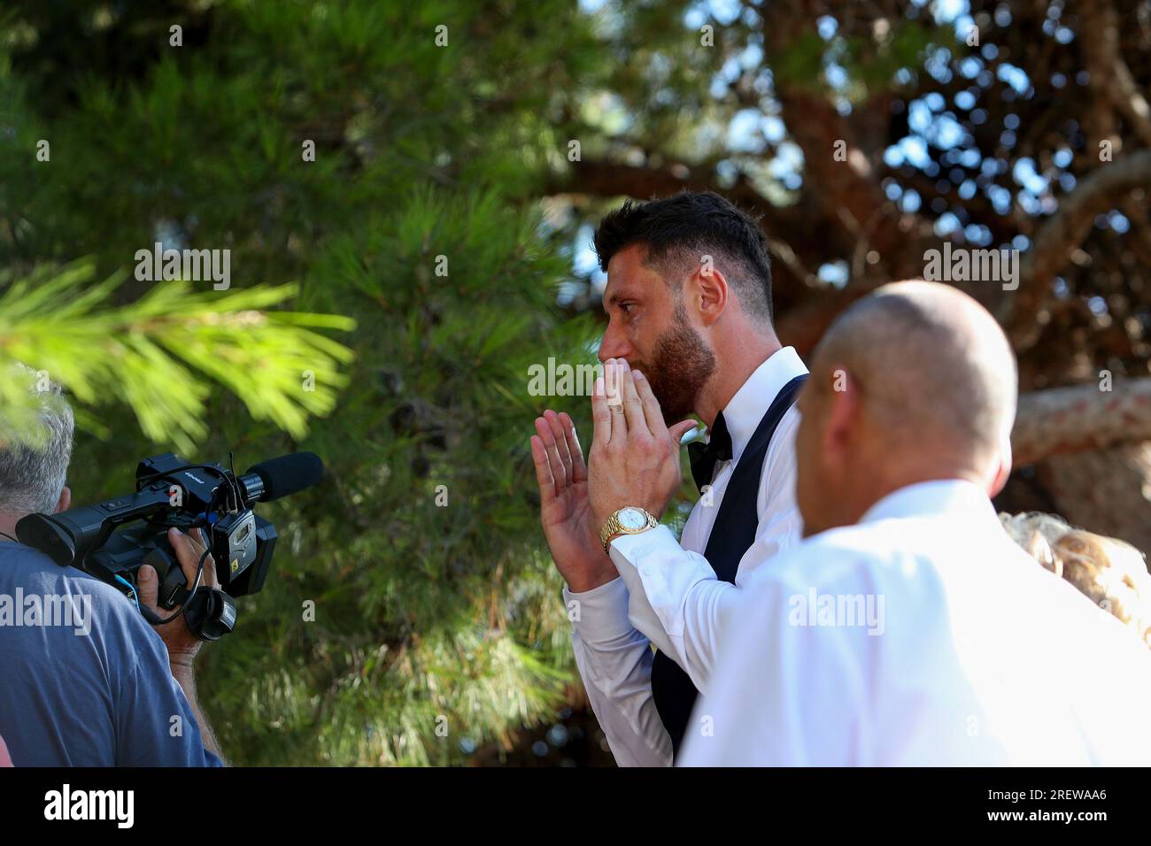 Dubrovnik, Croatia. 29th July, 2023. Jusuf Nurkic during his wedding ...