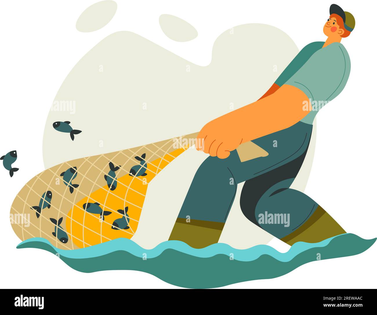 Traditional fish catching Stock Vector Images - Alamy