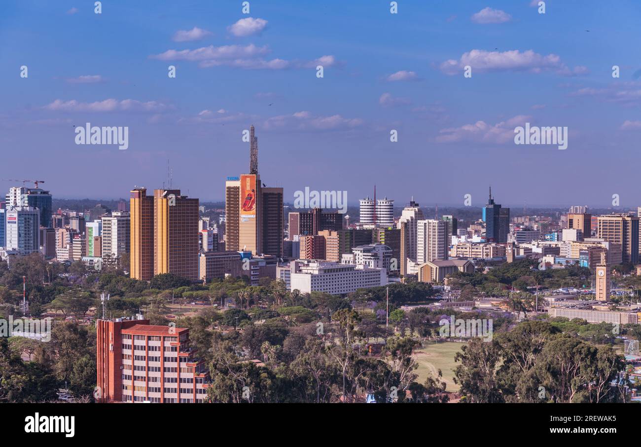 Nairobi Cityscape Capital City Of Kenya Modern Skyscrapers Skyline ...