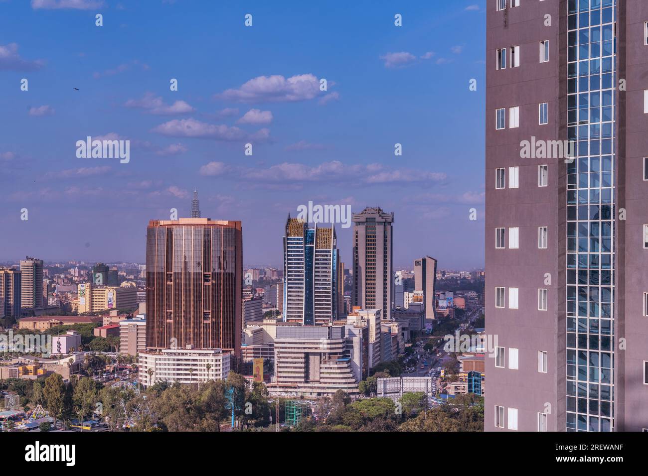 Nairobi Cityscape Capital City Of Kenya Modern Skyscrapers Skyline ...