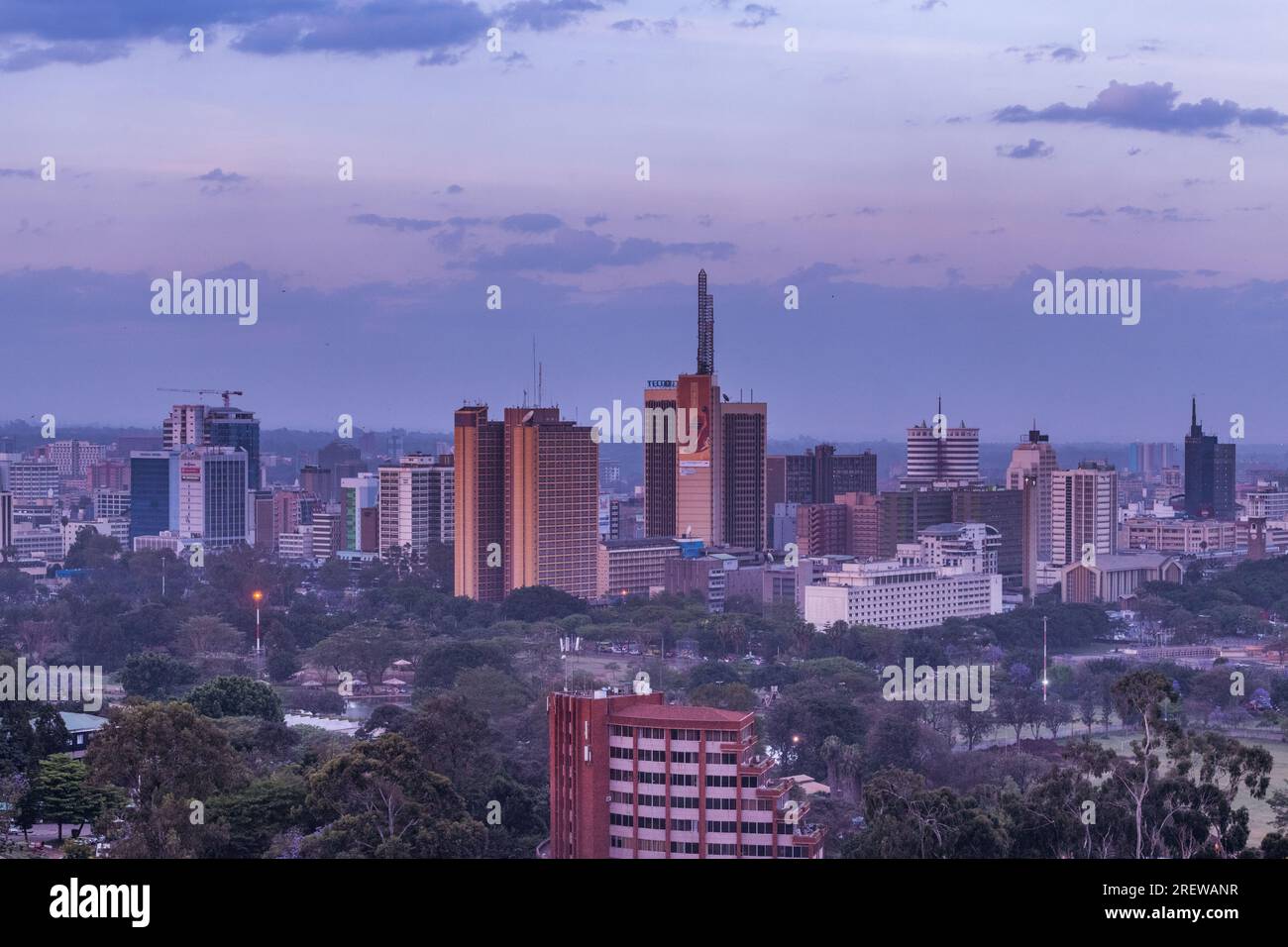 Nairobi Cityscape Capital City Of Kenya Modern Skyscrapers Skyline ...