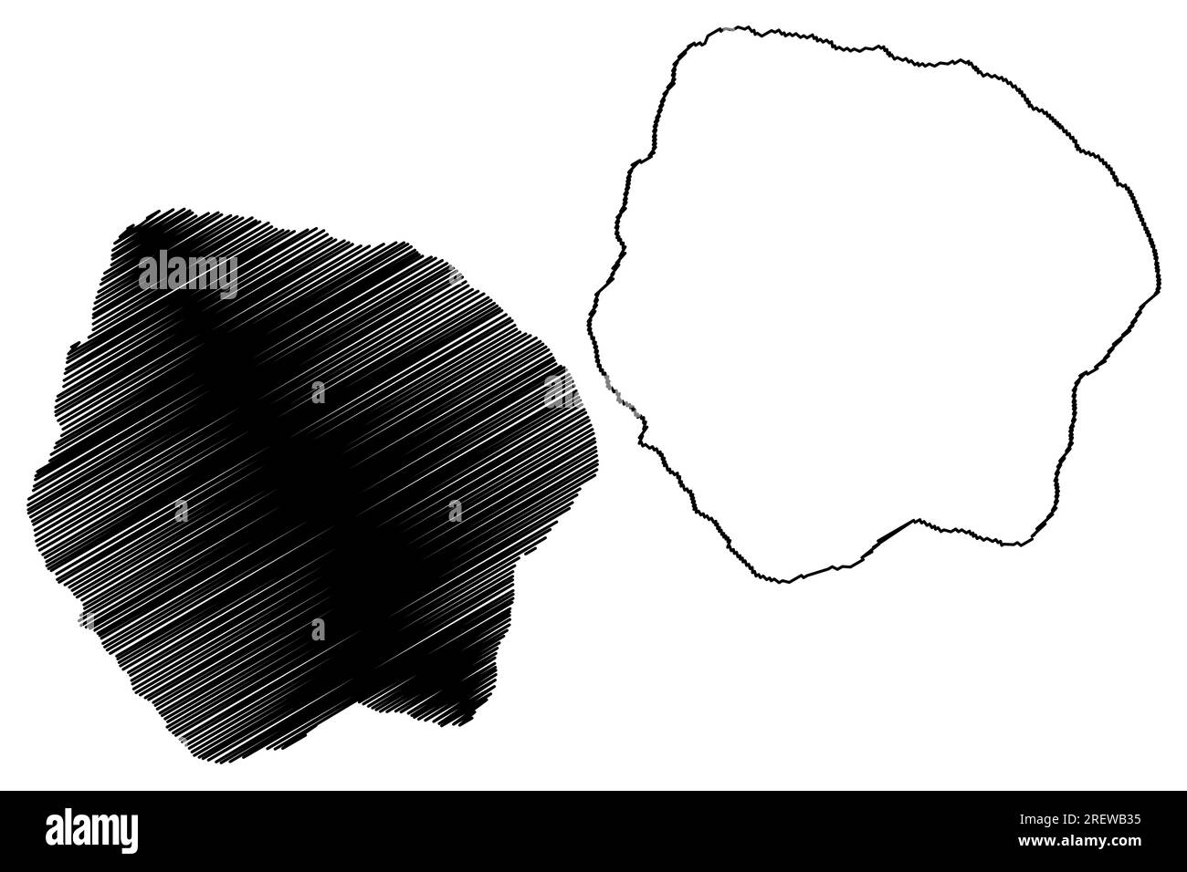 Lake Tazawa (Japan, Honshu) map vector illustration, scribble sketch ...