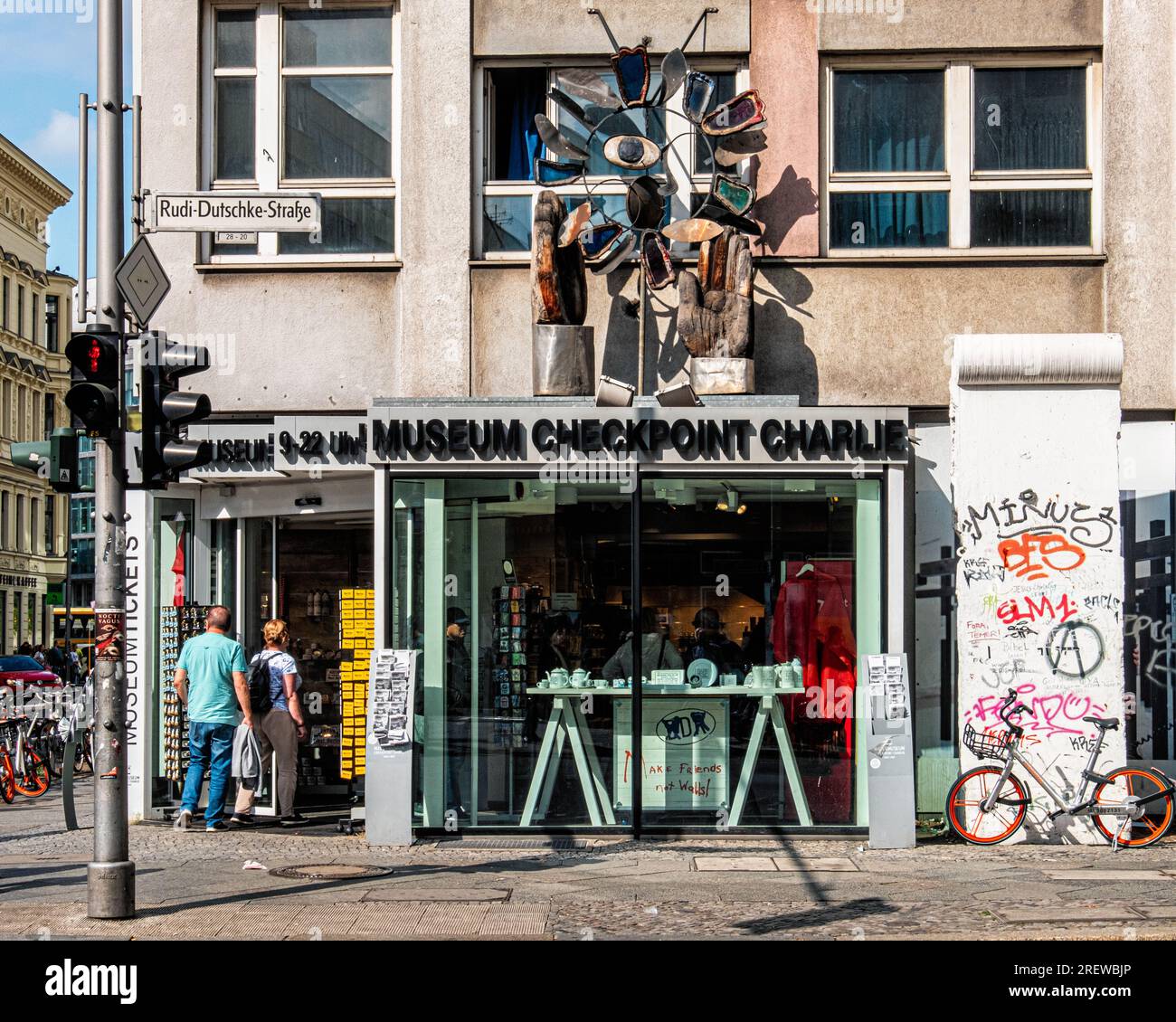 Checkpoint Charlie Museum exterior and entrance, Mitte, Berlin, Germany ...