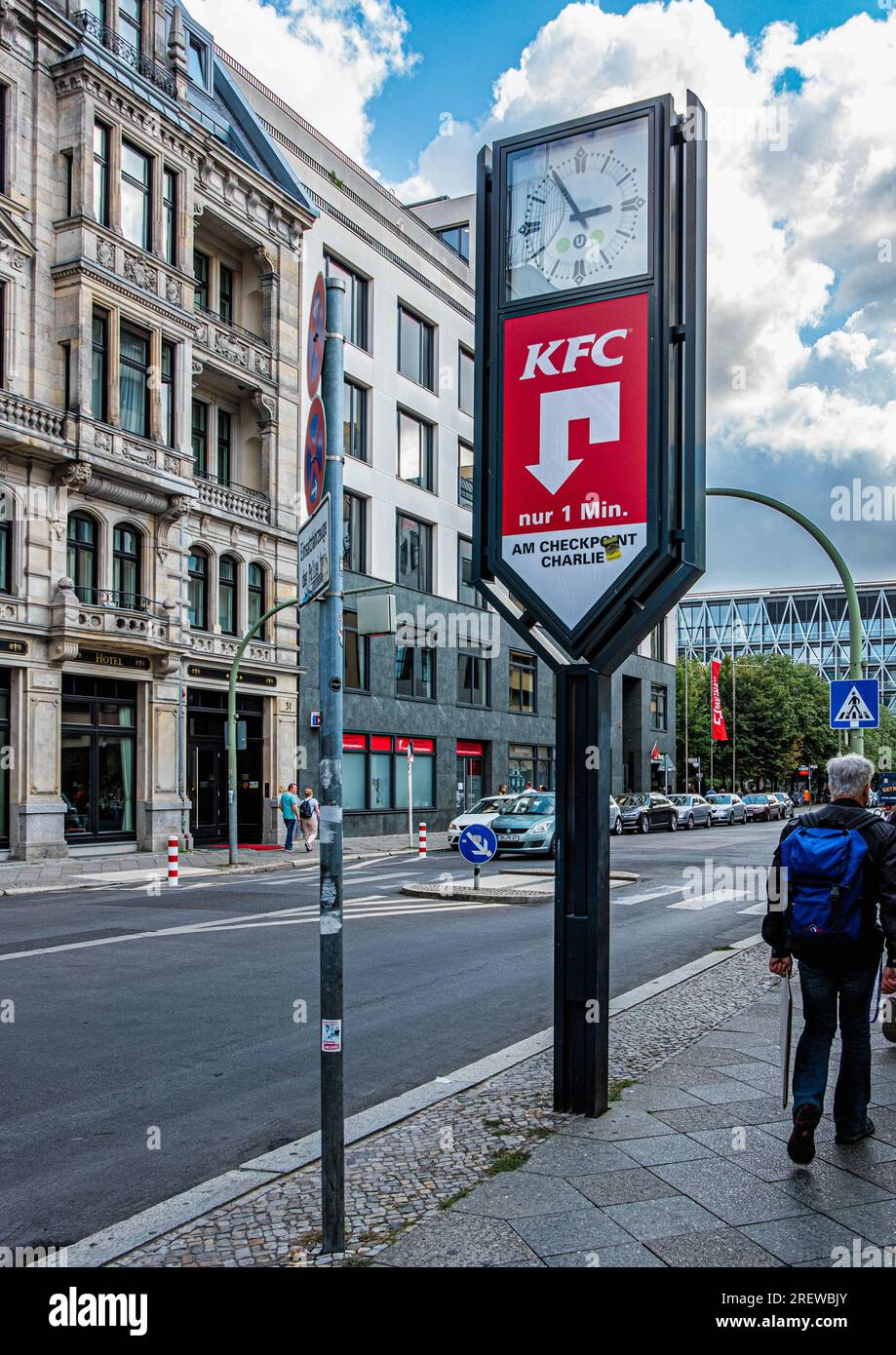 Clock with kfc advert hi-res stock photography and images - Alamy