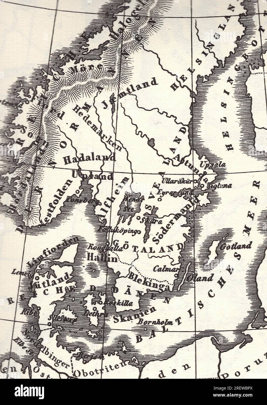 Norway south old map hi-res stock photography and images - Alamy