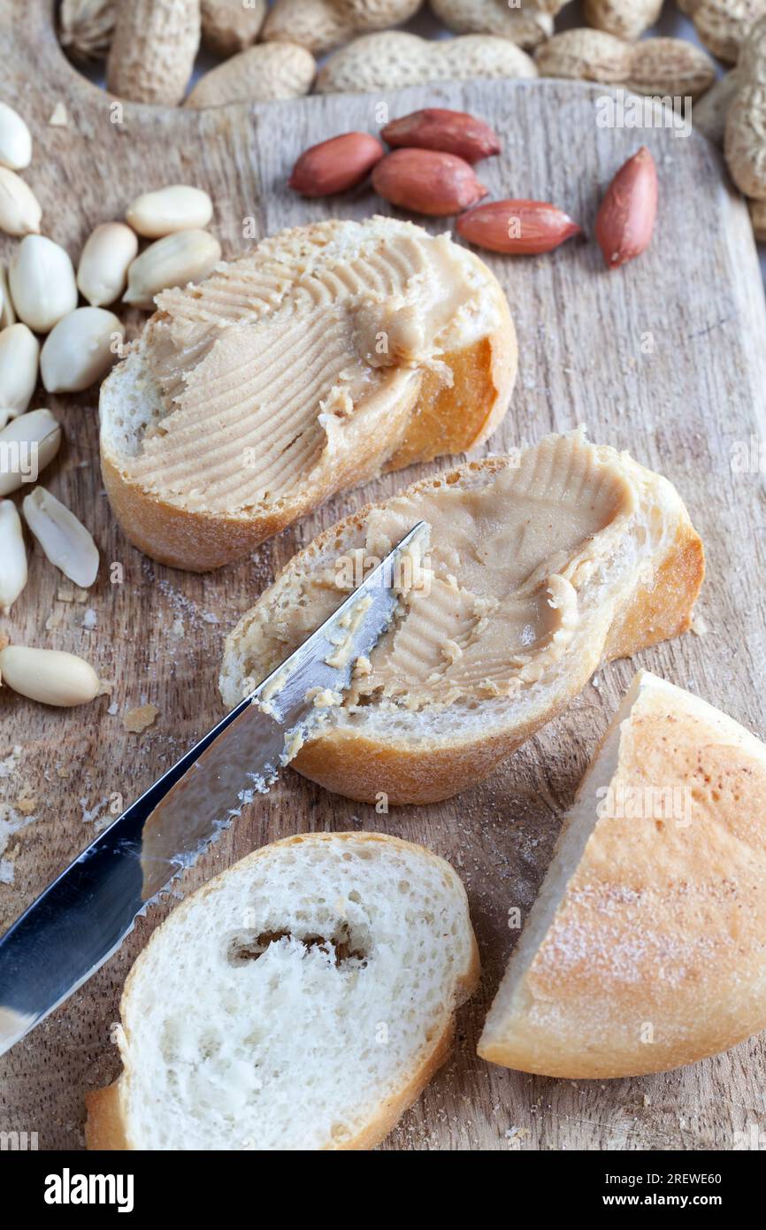 peanut paste roasted peanuts, delicious peanut butter and white bread ...