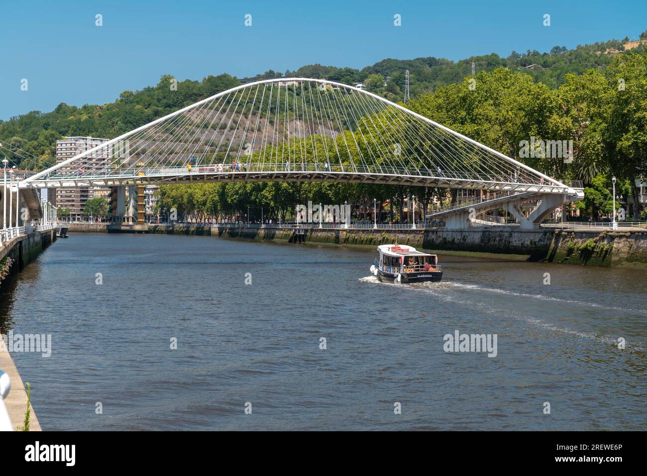 Zubizuri Bridge, also called the Campo Volantin Bridge. is a tied arch ...