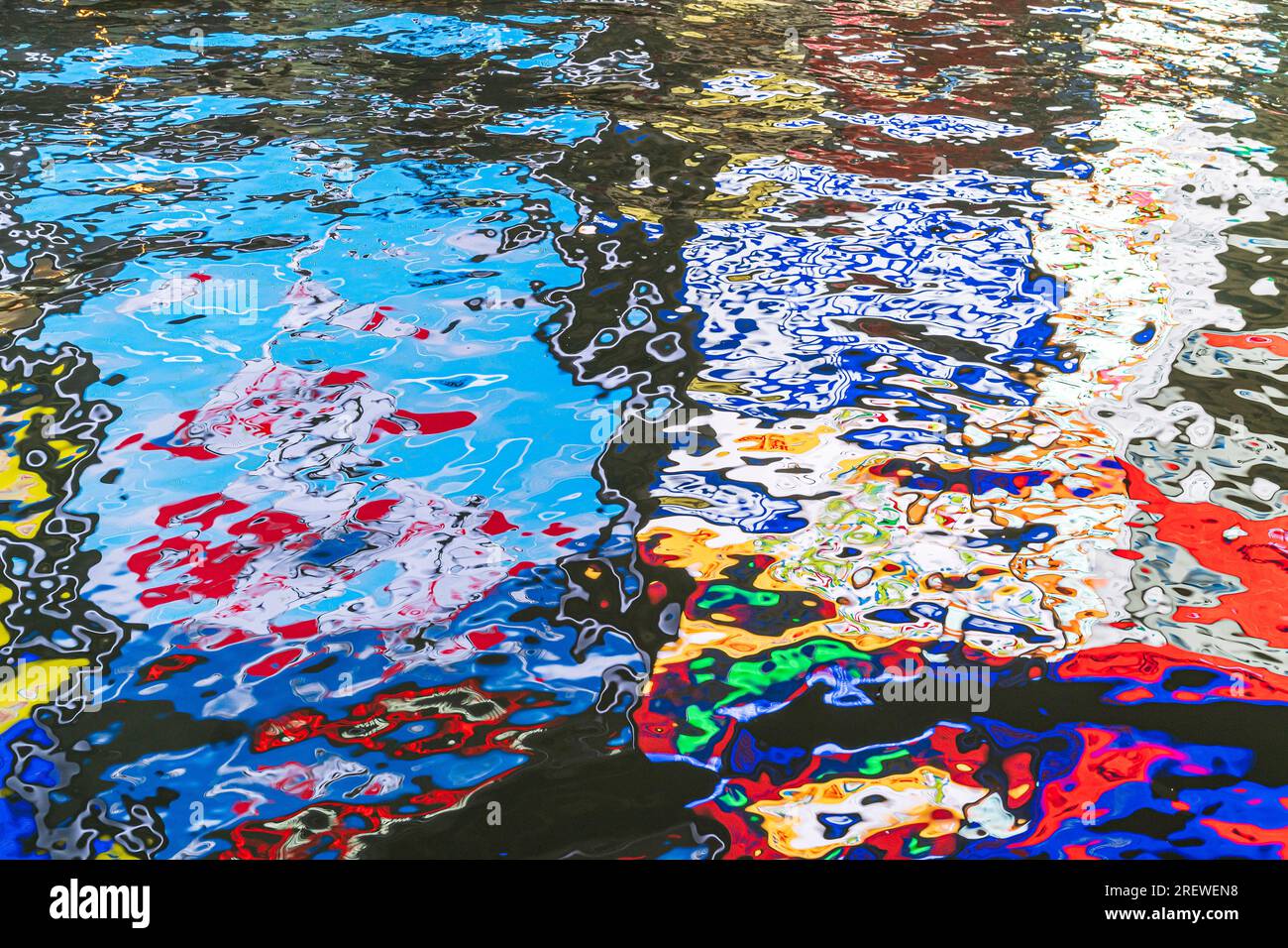 Night time reflection of the famous Glico sign of the running man in ...