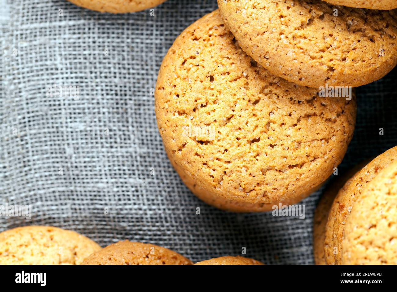 the porous structure of real round cookies, round cookies made from ...