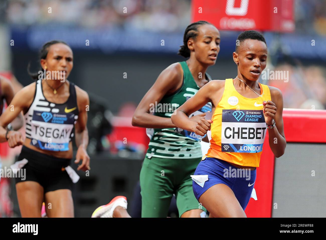 Beatrice CHEBET (Kenya) competing in the Women's 5000m Final at the ...