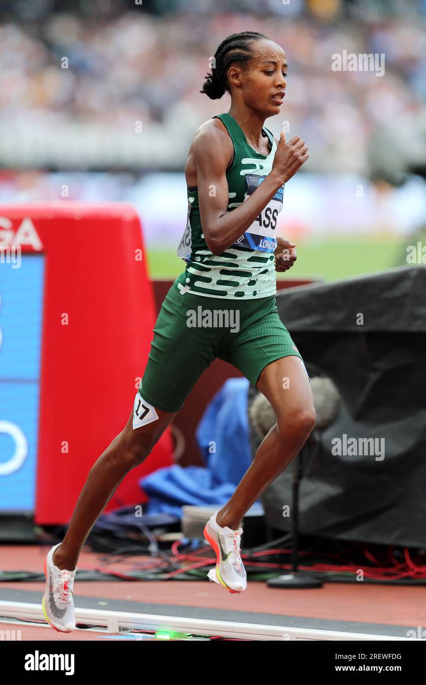 Sifan HASSAN (Netherlands, Holland) competing in the Women's 5000m Final at the 2023, IAAF ...